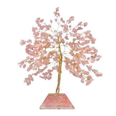 Crystal Tree-Rose Quartz -LARGE - Wiccan Wonders